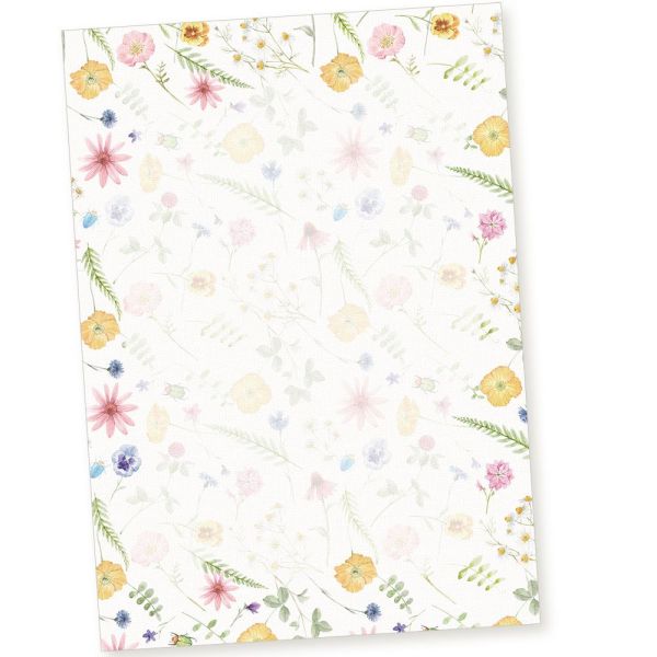 Floral Bianca Briefpapier Blumen Natur 50 Blatt Schreibpapier Druckerpapier